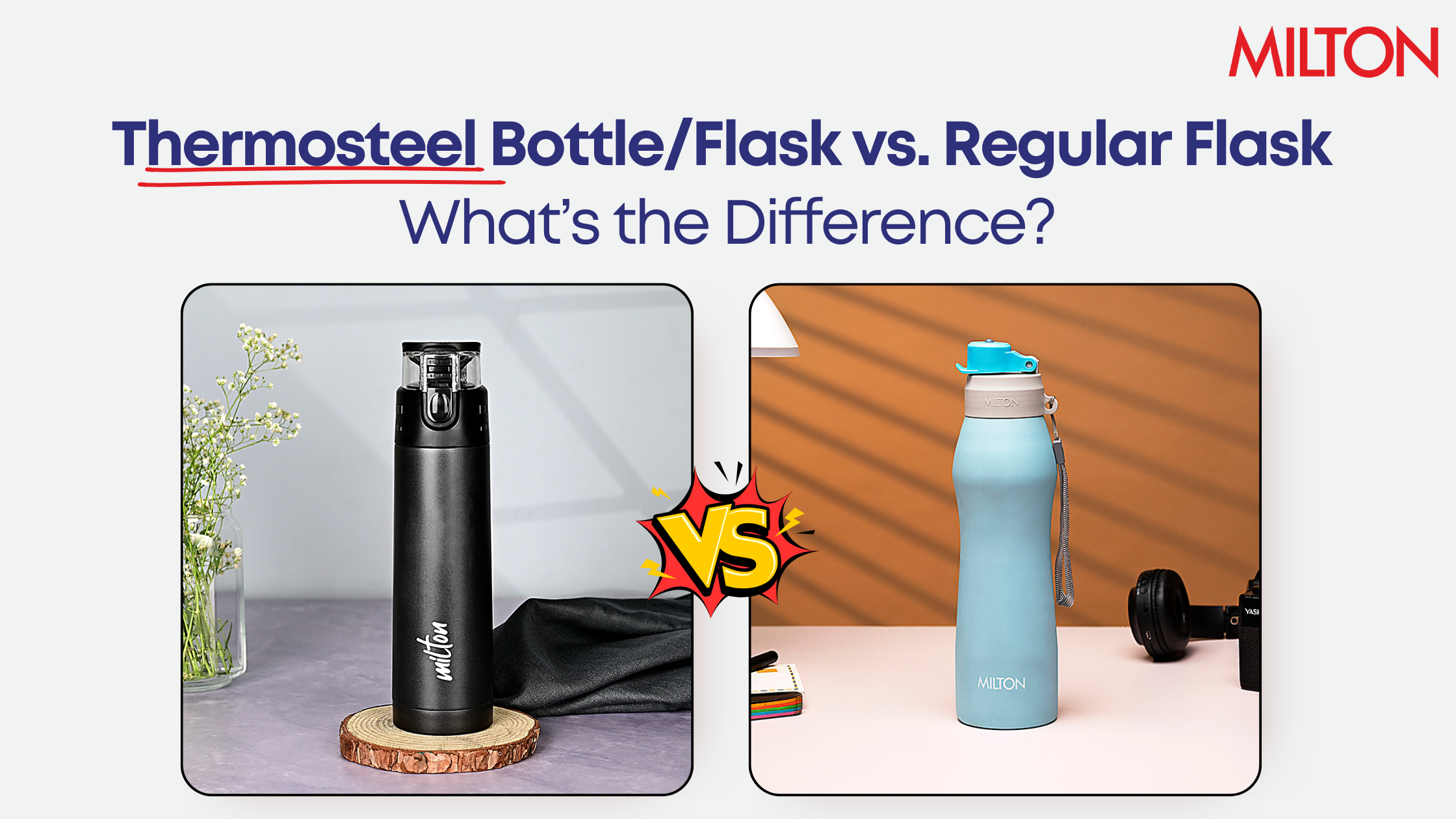 Thermos Bottle vs. Regular Flask – Key Differences & Features | Milton