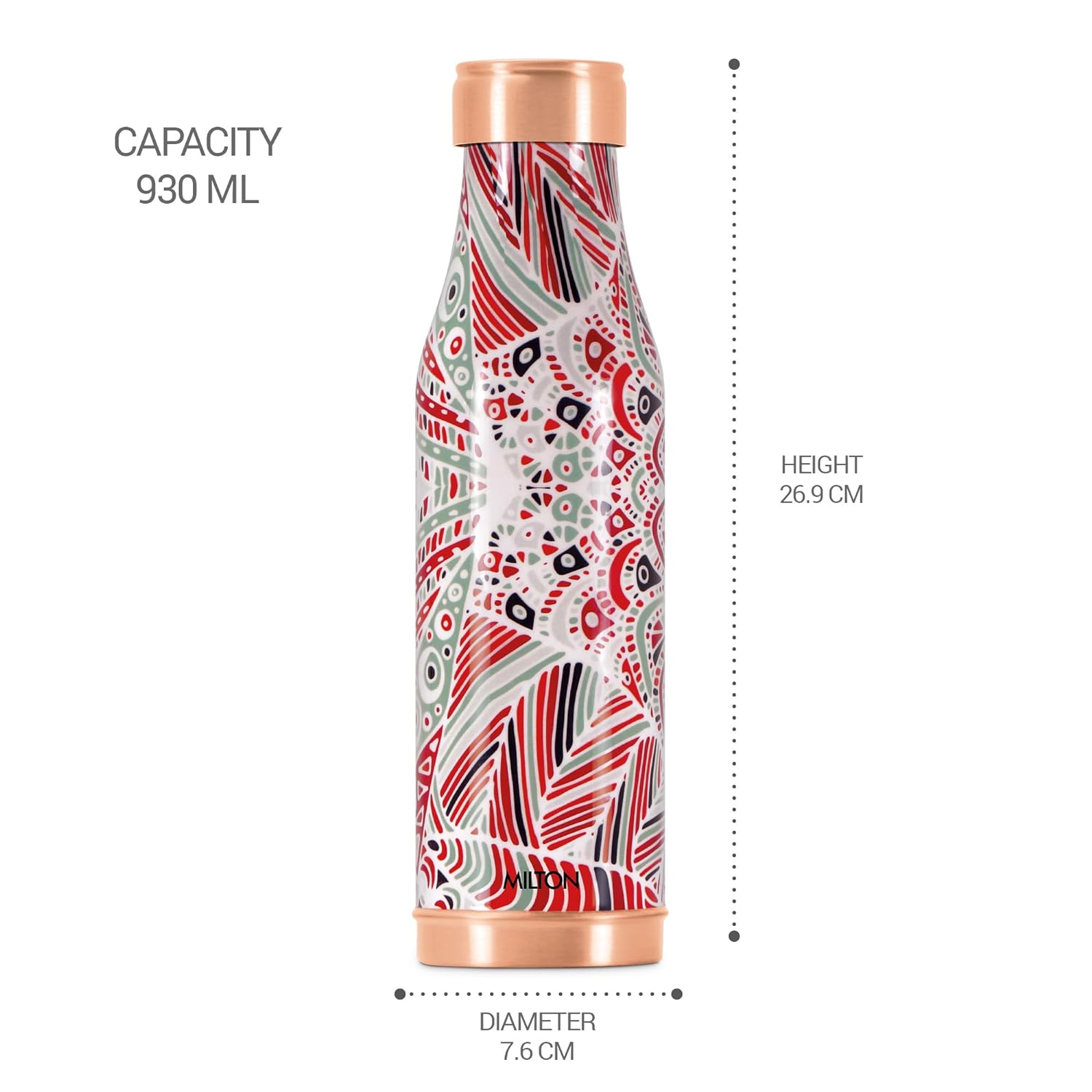 Buy Copper Charge Design Bottle Online at Best Price | Milton