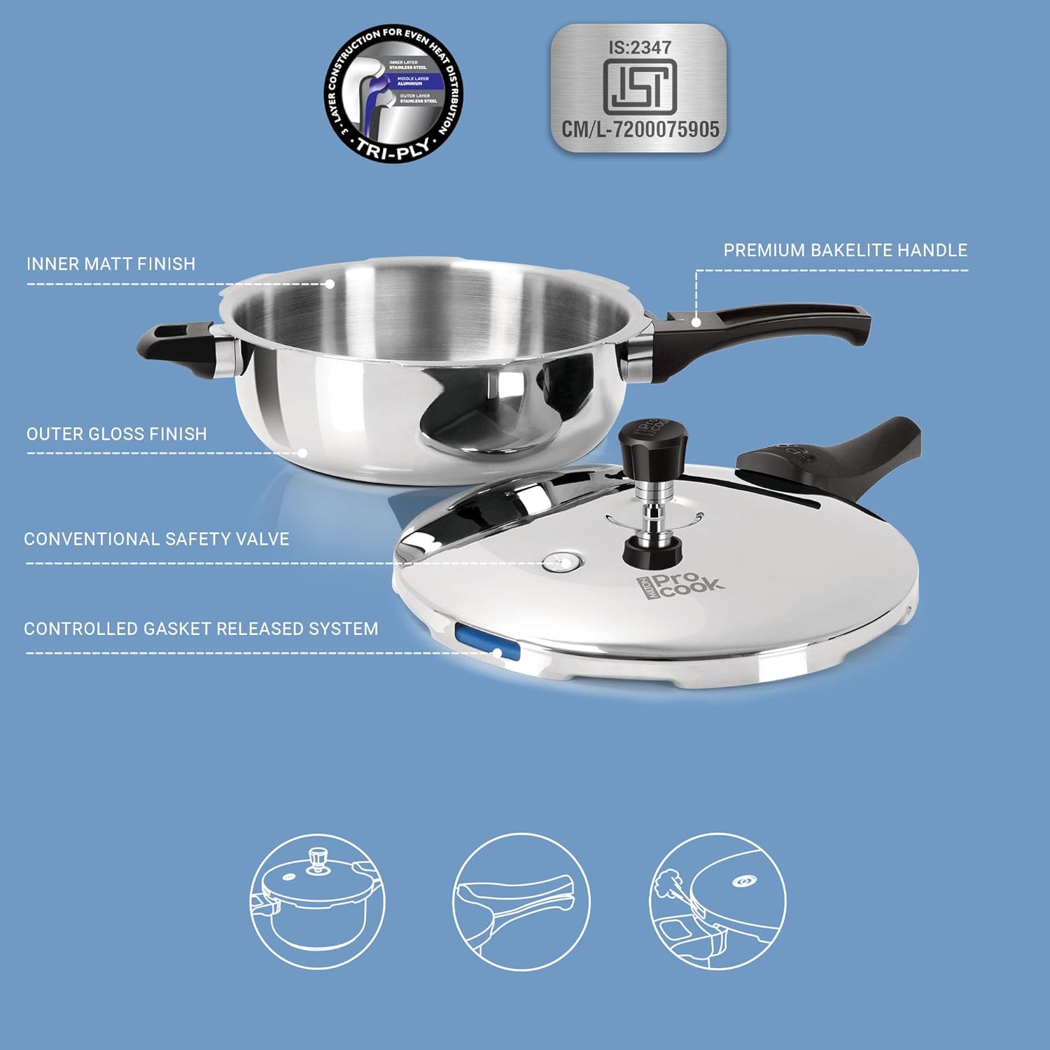 Buy Pressure Pan Online in India at Best Price | Milton ProCook