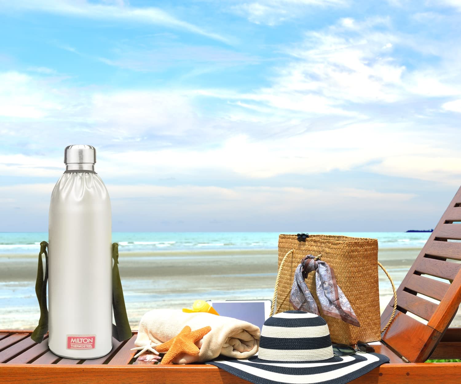 Buy Duo Thermosteel Water Bottle 1.8L, Silver - Milton