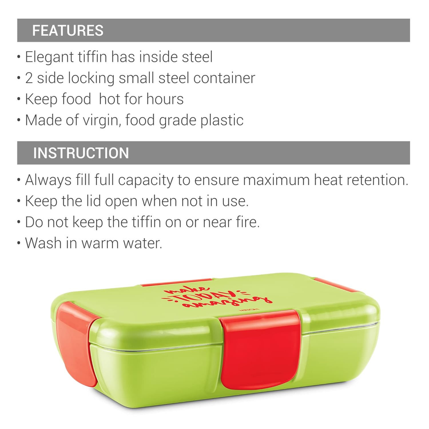 Buy Snap Lock Lunchbox Online in India - Milton