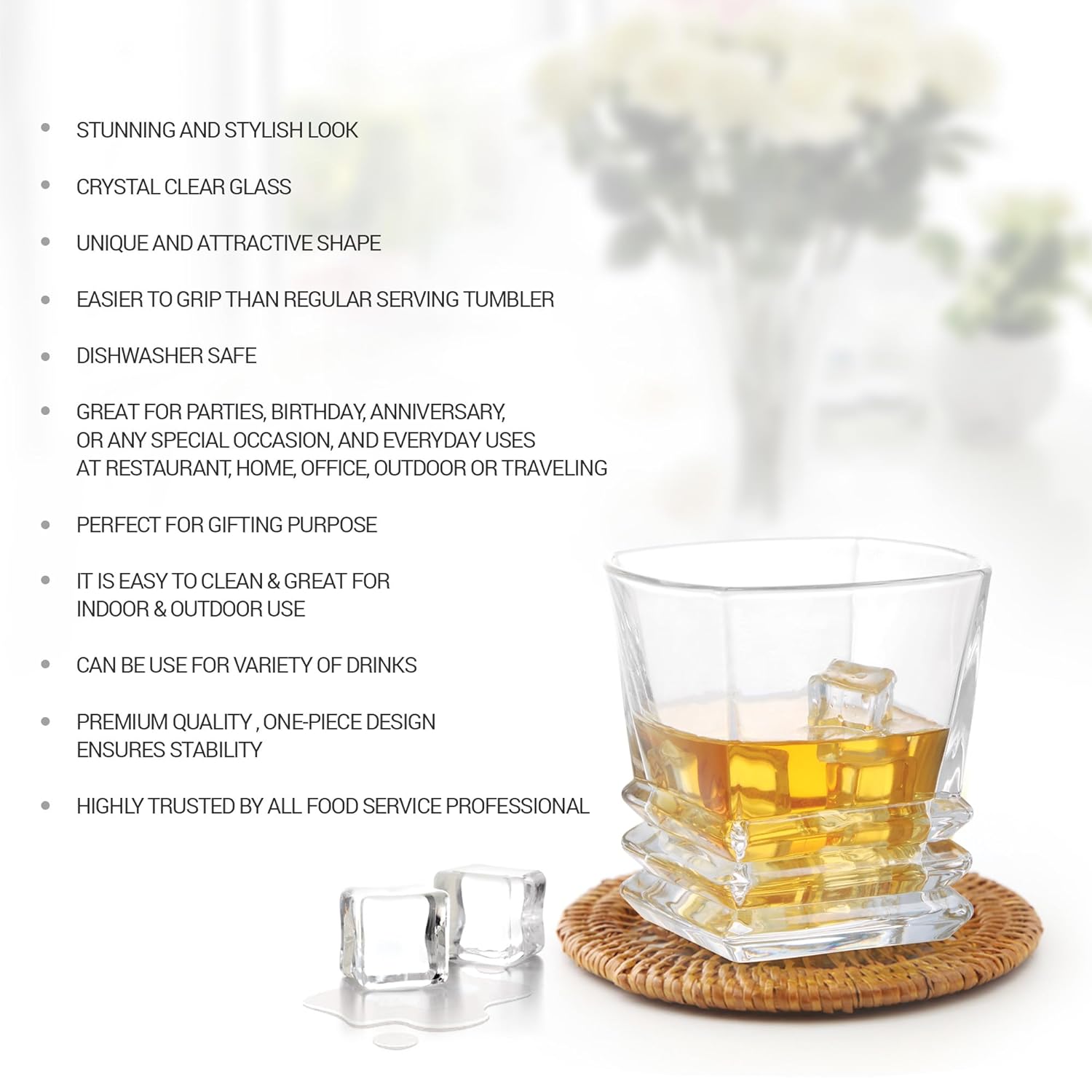 Buy Treo Quadra Glass Tumbler Online at Best Price | Milton