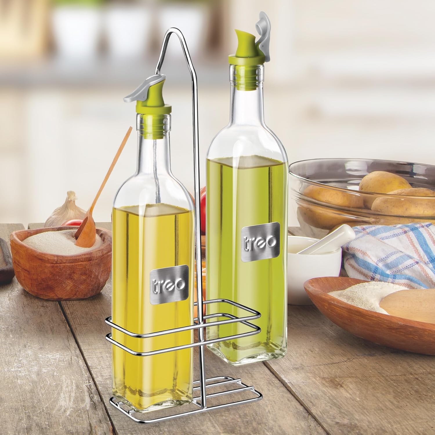 Buy Treo Swift Oil Dispenser 2 Pcs With Stand Online at Best Price | Milton