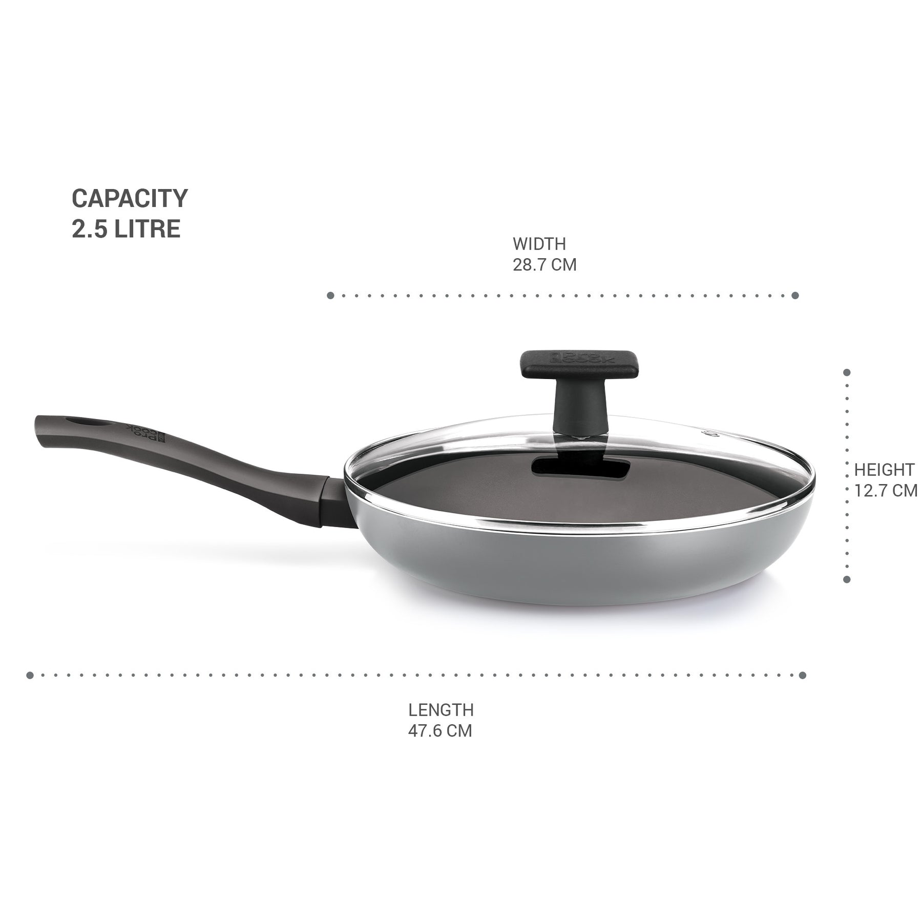 Fry Pan With Lid-Blackpearl-Induction (Milton Procook)