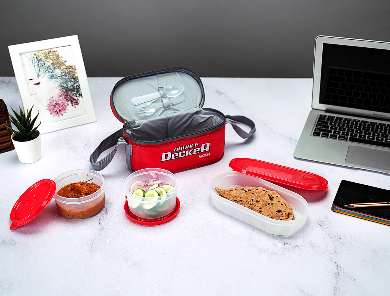 Buy Double Decker Lunch Box, 3 Containers Online - Milton