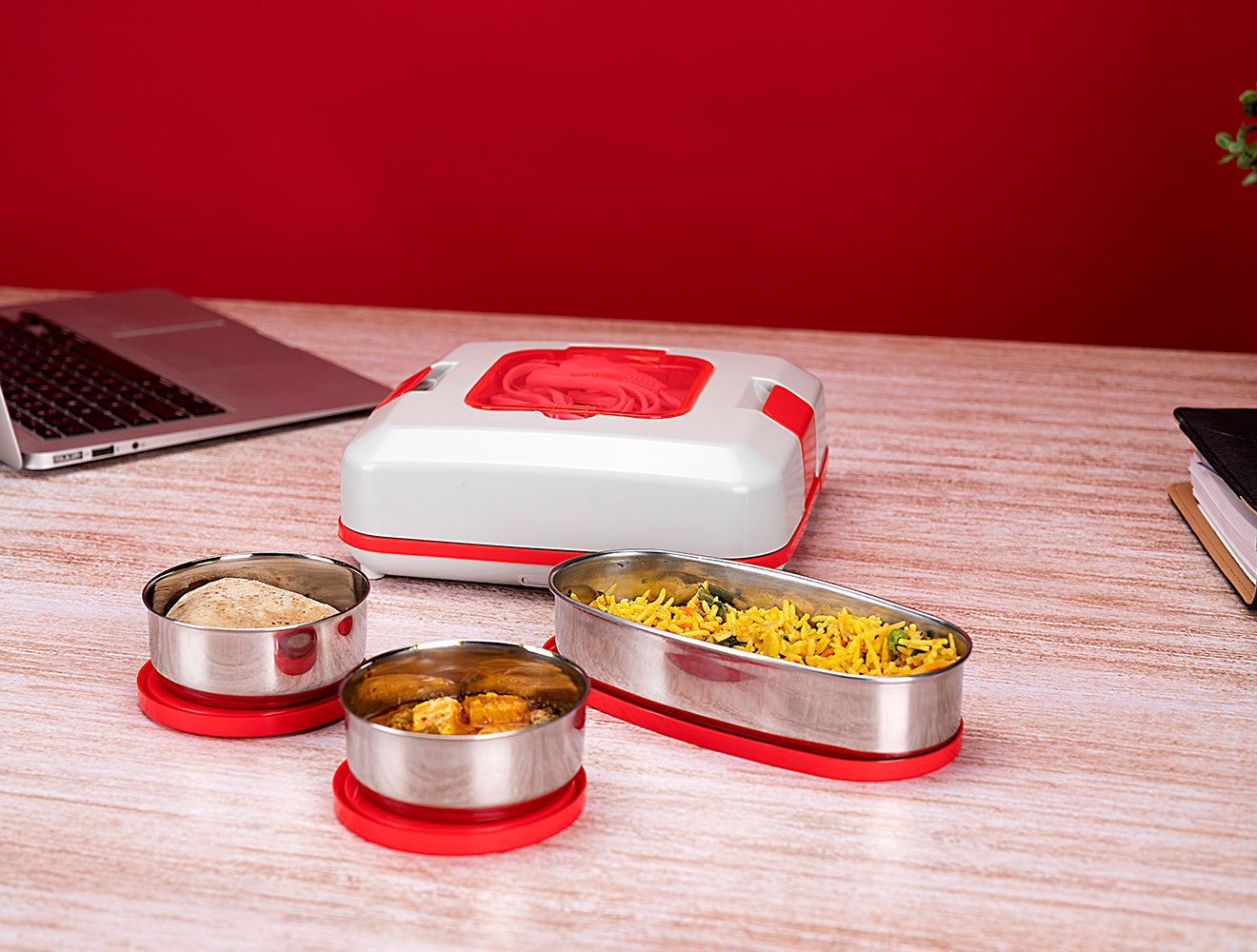 Buy Flatron Electric Tiffin Box, Set of 3 Online - Milton