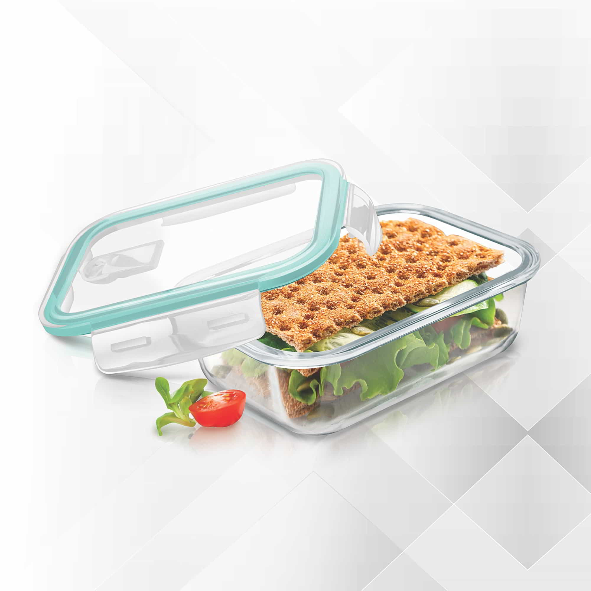 Buy Treo Hi Borosilicate Clip Fresh Rectangular Container Online at ...