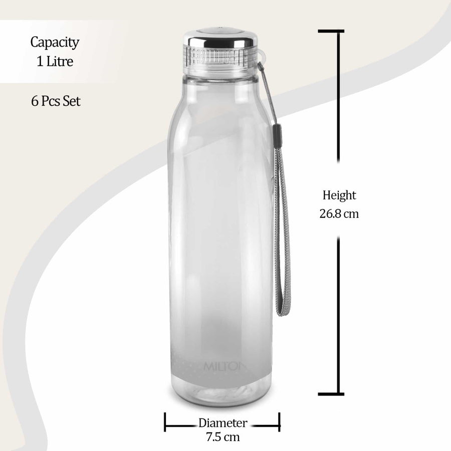 Buy Helix Bottle PET 1L Water Bottle Online - Milton