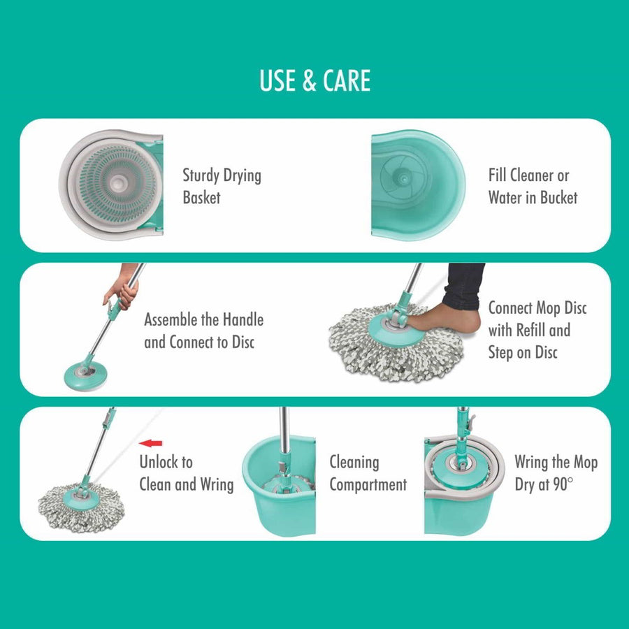 Buy Spotzero Mini Spin Mop Online in India at Best Price | Milton