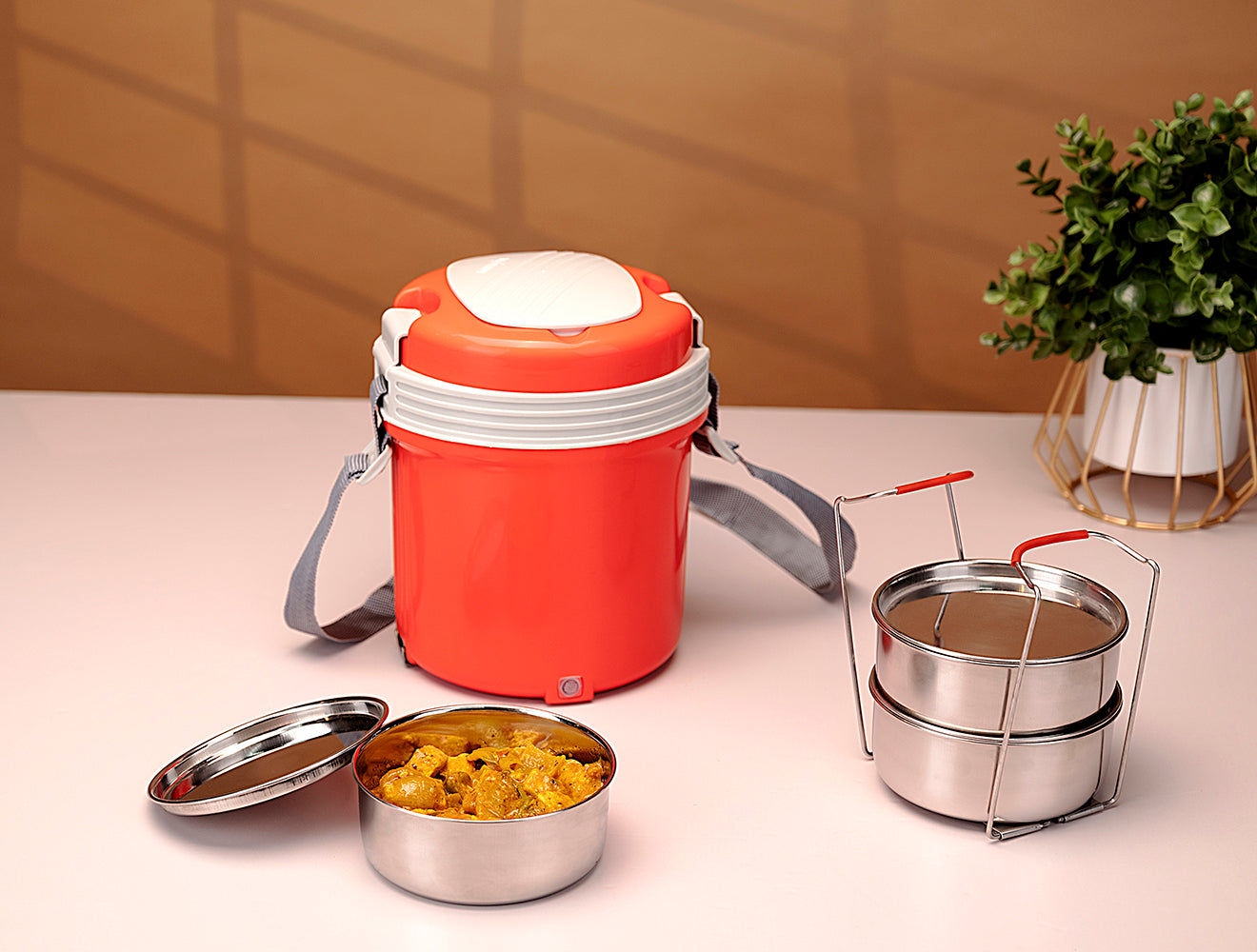 Buy Electron Electric Tiffin Box, Set of 3 & 4 Online India - Milton