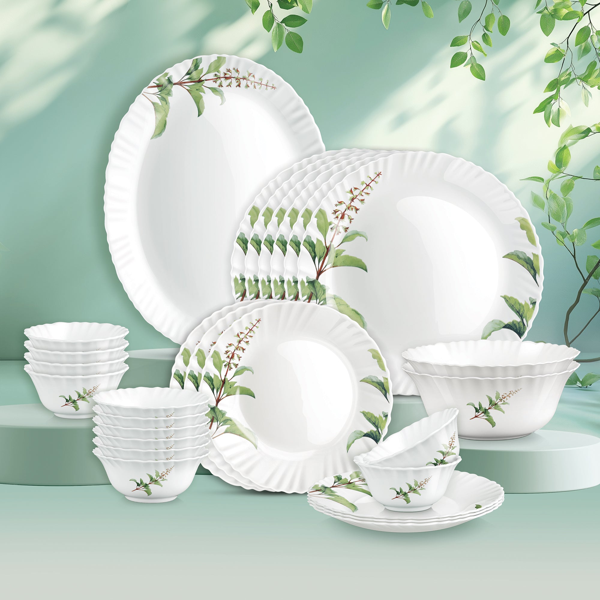 Buy Dinner Set - Aurelia Savira Opalware Collection Online | Treo by Milton