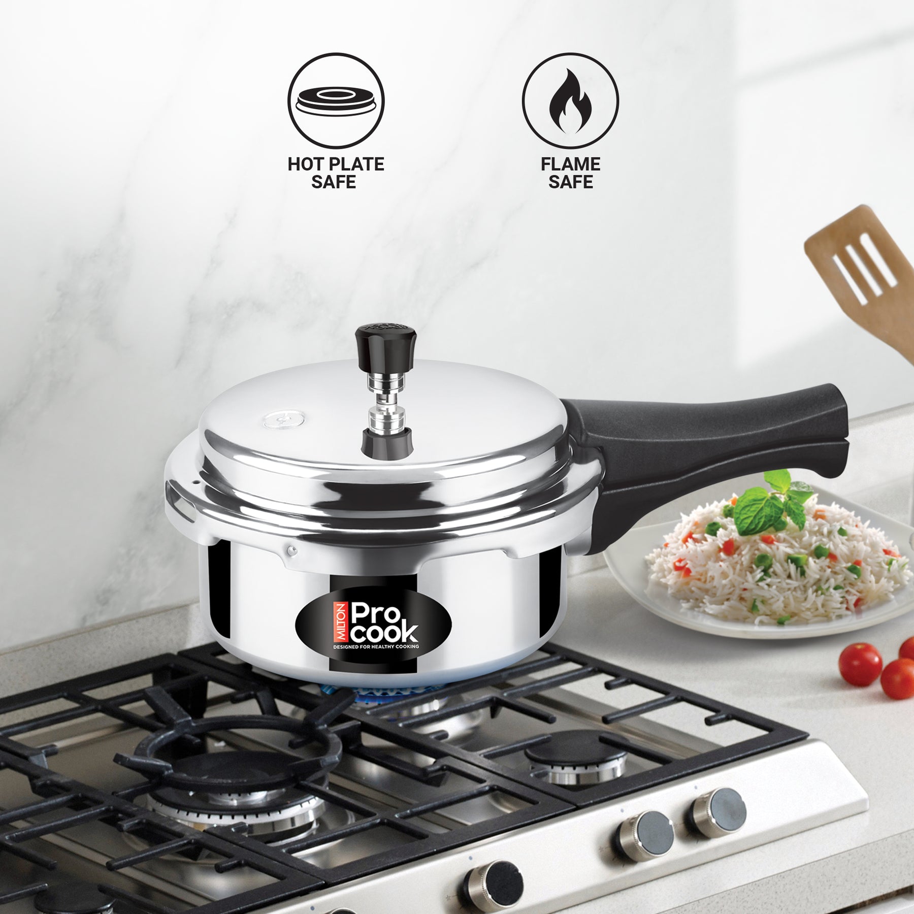 Pressure Cooker Outer Lid Aluminium Non Induction (Milton Procook)