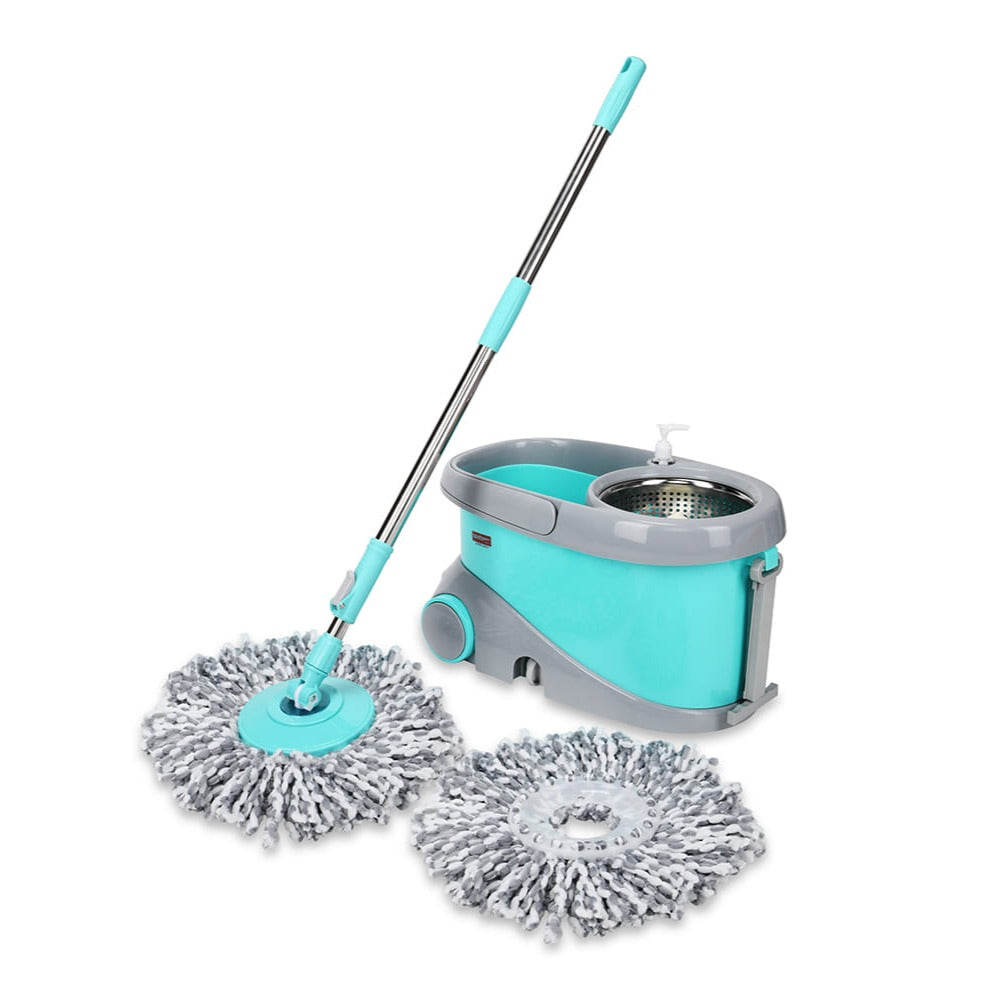 Buy Spotzero Prime Mop with Big Wheels and Stainless Steel Wringer | Milton