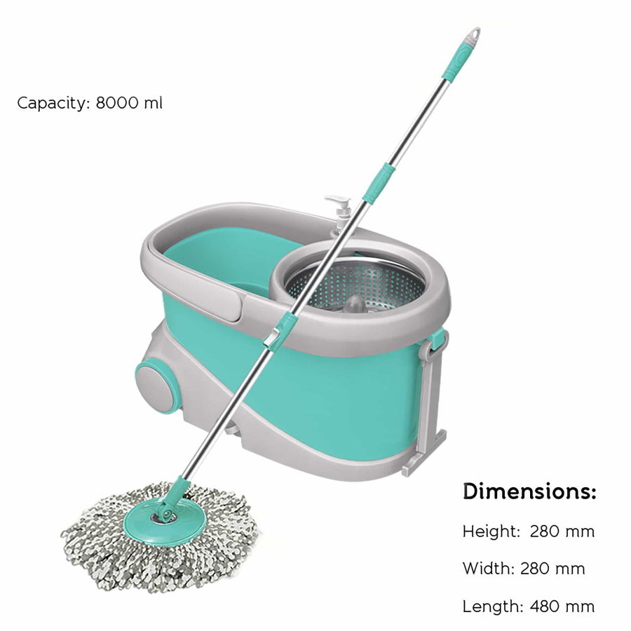 Buy Spotzero Prime Mop with Big Wheels and Stainless Steel Wringer | Milton