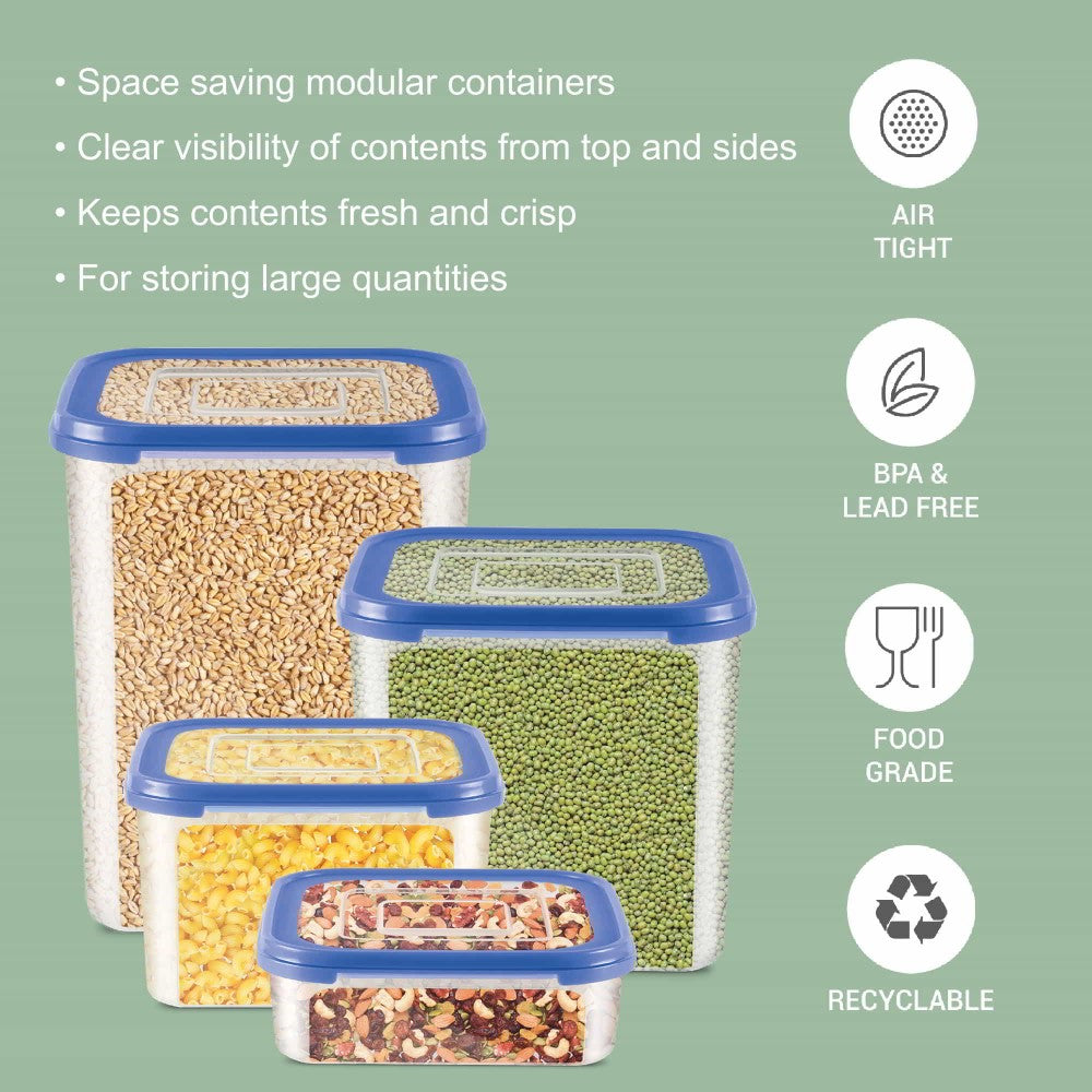 Buy Stacko 360 Square Container 1.5L, 3L, 4.5L, 6L Online in India - Milton