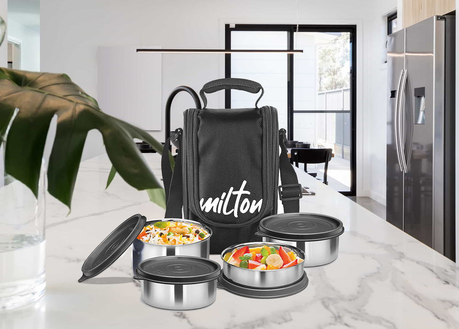 Buy Tasty Lunch, Steel Softline Tiffin Box Online - Milton
