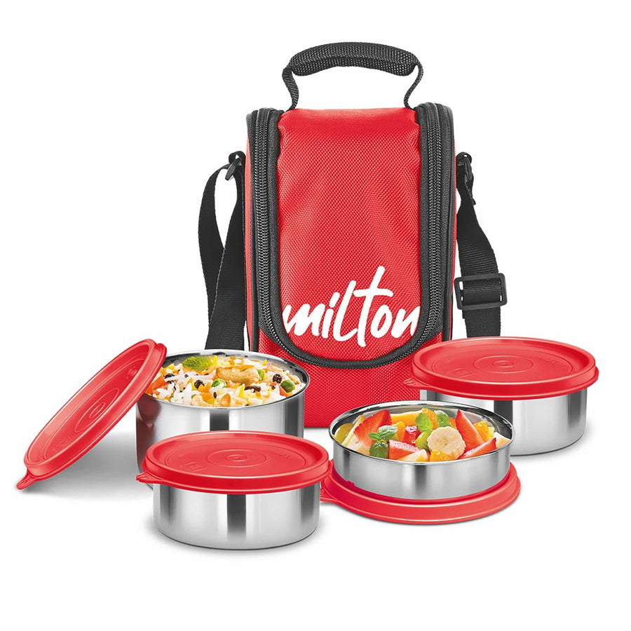 Buy Tasty Lunch, Steel Softline Tiffin Box Online - Milton