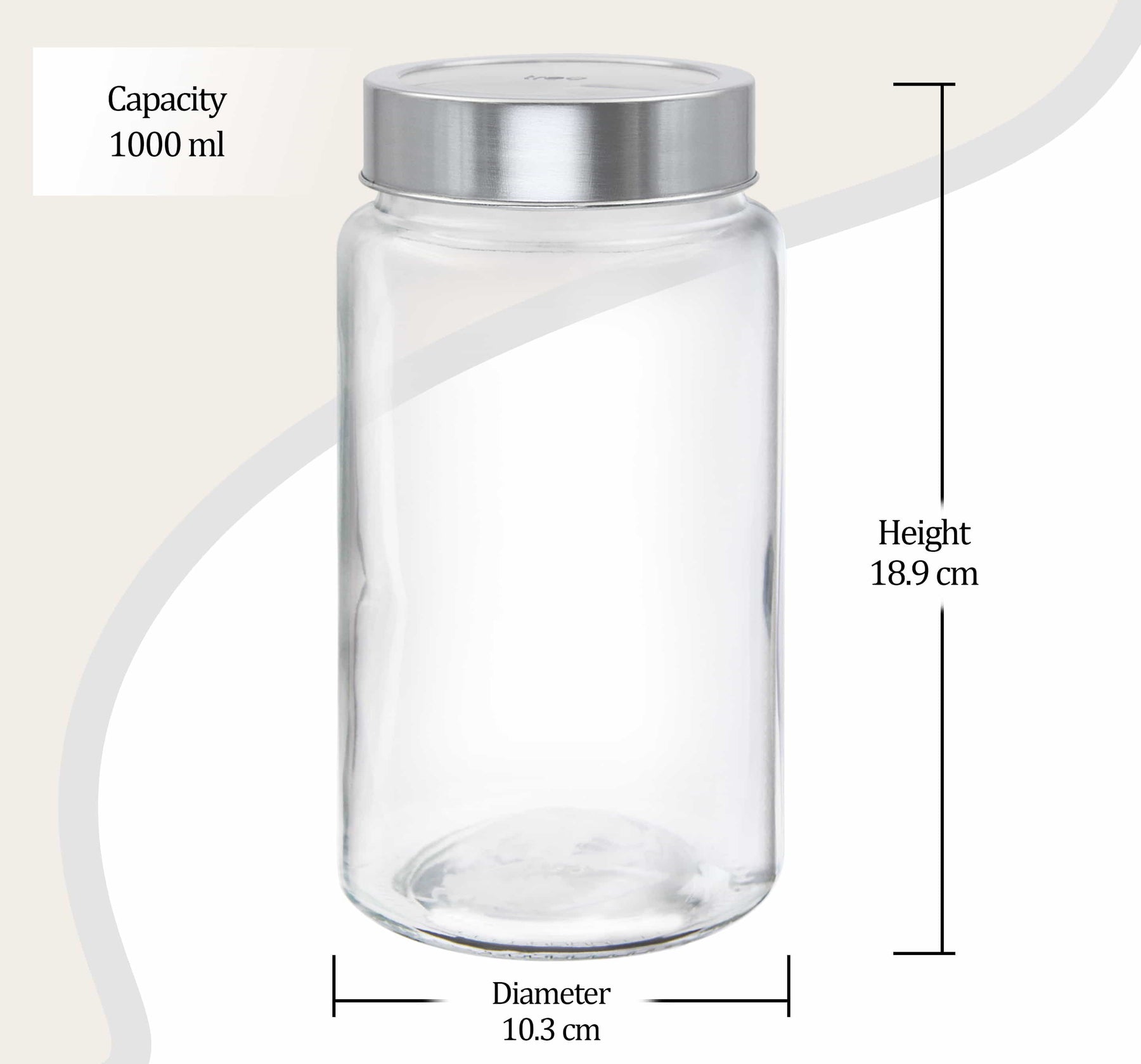 Buy Treo Radius Glass Jar Online at Best Price | Milton