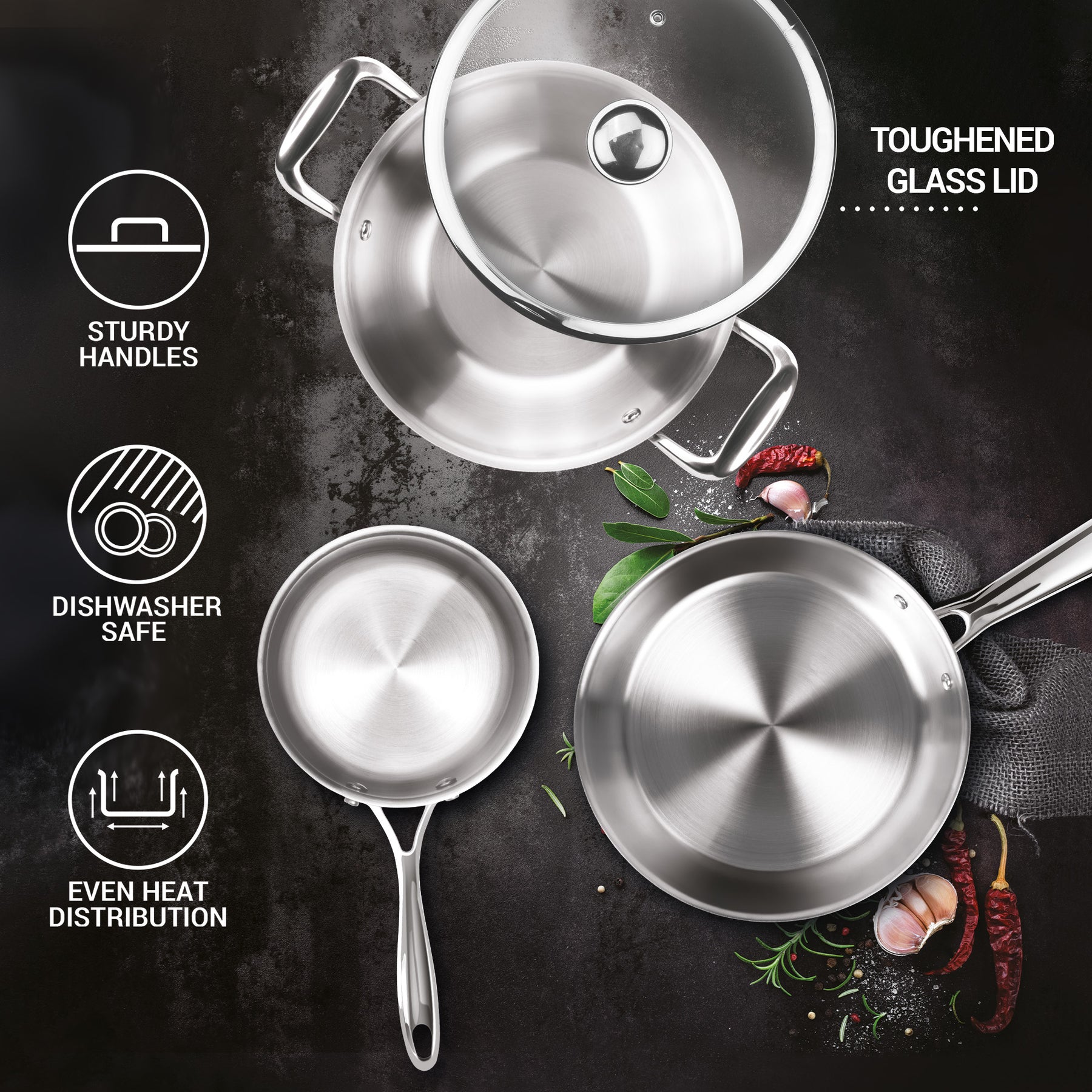 Triply 4 Pcs Set (Milton Procook)