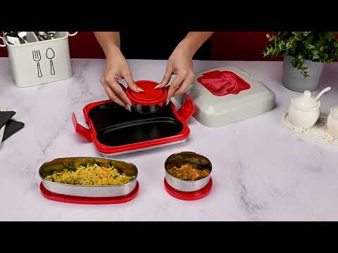 Buy Flatron Electric Tiffin Box, Set of 3 Online - Milton